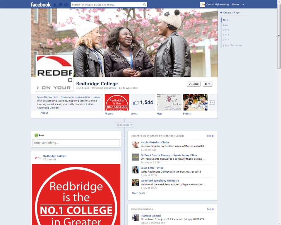 Redbridge College VLE and Learning Spaces - Colour My Learning