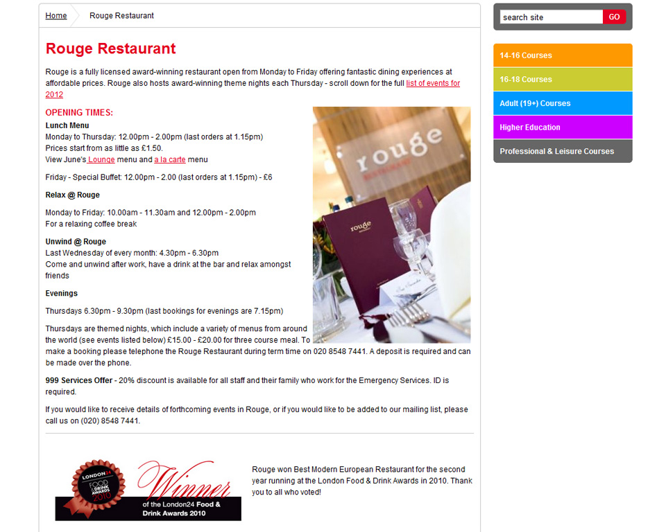 Redbridge College VLE and Learning Spaces - Colour My Learning