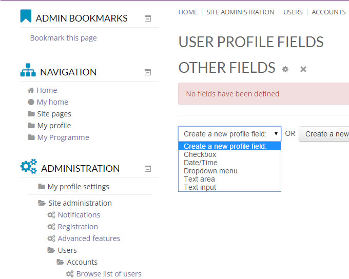 How To Lock User Profile Fields And Add Custom Fields In Moodle Colour My Learning 4273