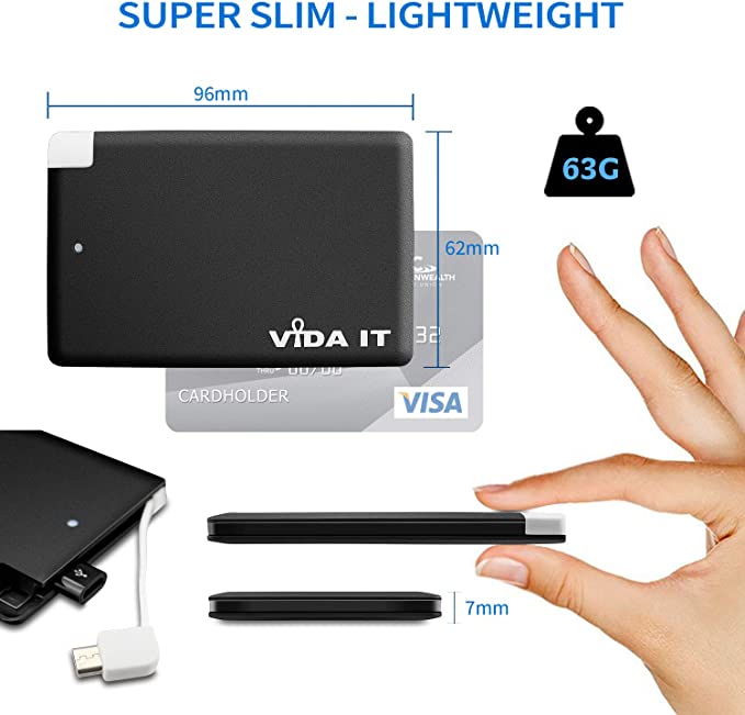 Credit Card Size Portable Battery Chargers - Power banks that fit in ...