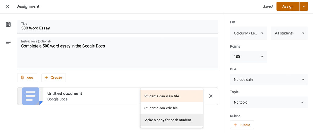 Google Classroom: When to Use the Different Assignments & How to Assign ...